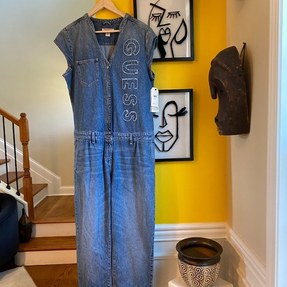 Guess | Pants & Jumpsuits | Guess What Hottt Denim Boiler Suit | Poshmark